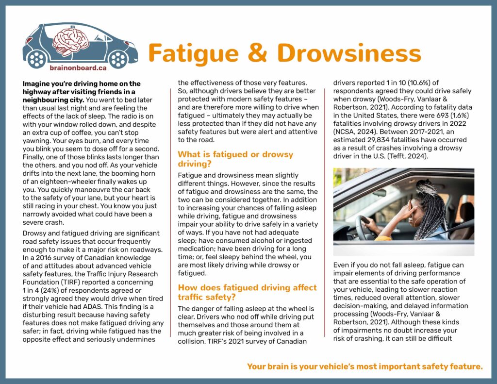 Fatigue & Drowsiness - Brain on Board (TIRF)